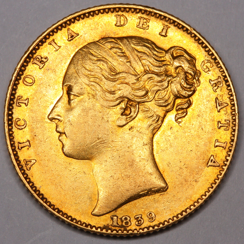 1839 QUEEN VICTORIA GOLD SOVEREIGN COIN - Jon Blyth