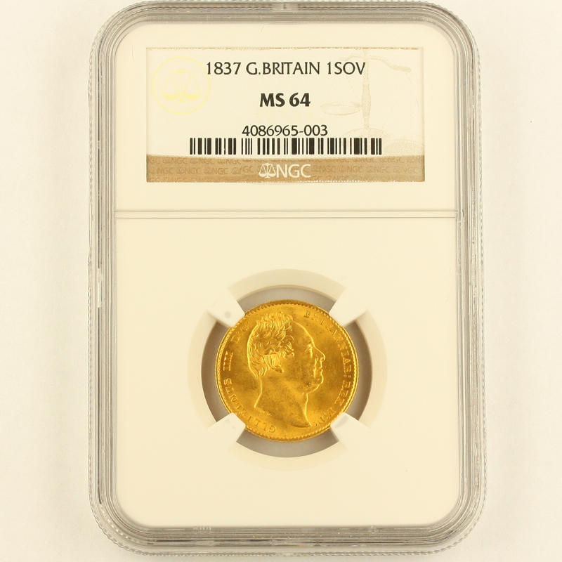 1837 KING WILLIAM IV IIII FULL SOVEREIGN - Jon Blyth