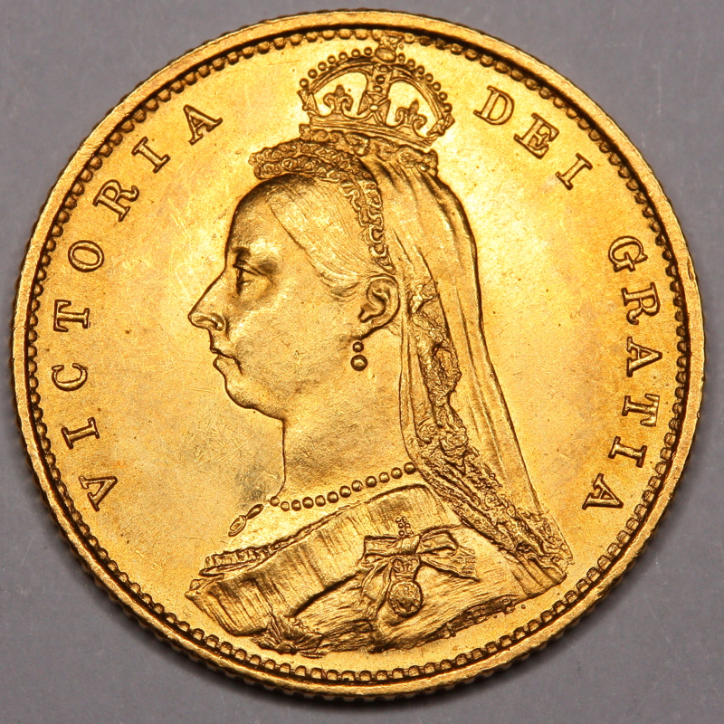 1887 QUEEN VICTORIA JUBILEE HALF SOVEREIGN COIN - Jon Blyth