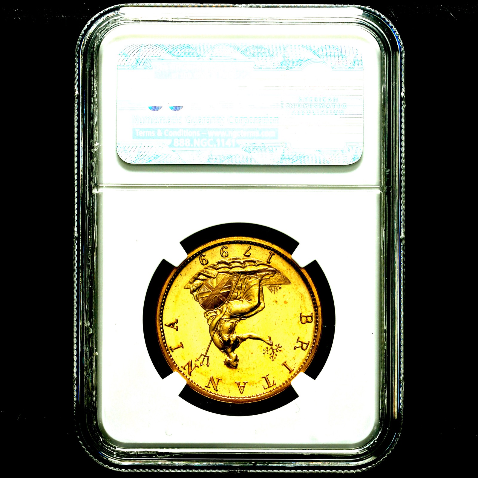 1799 George III Gilt Proof Pattern Halfpenny - Jon Blyth