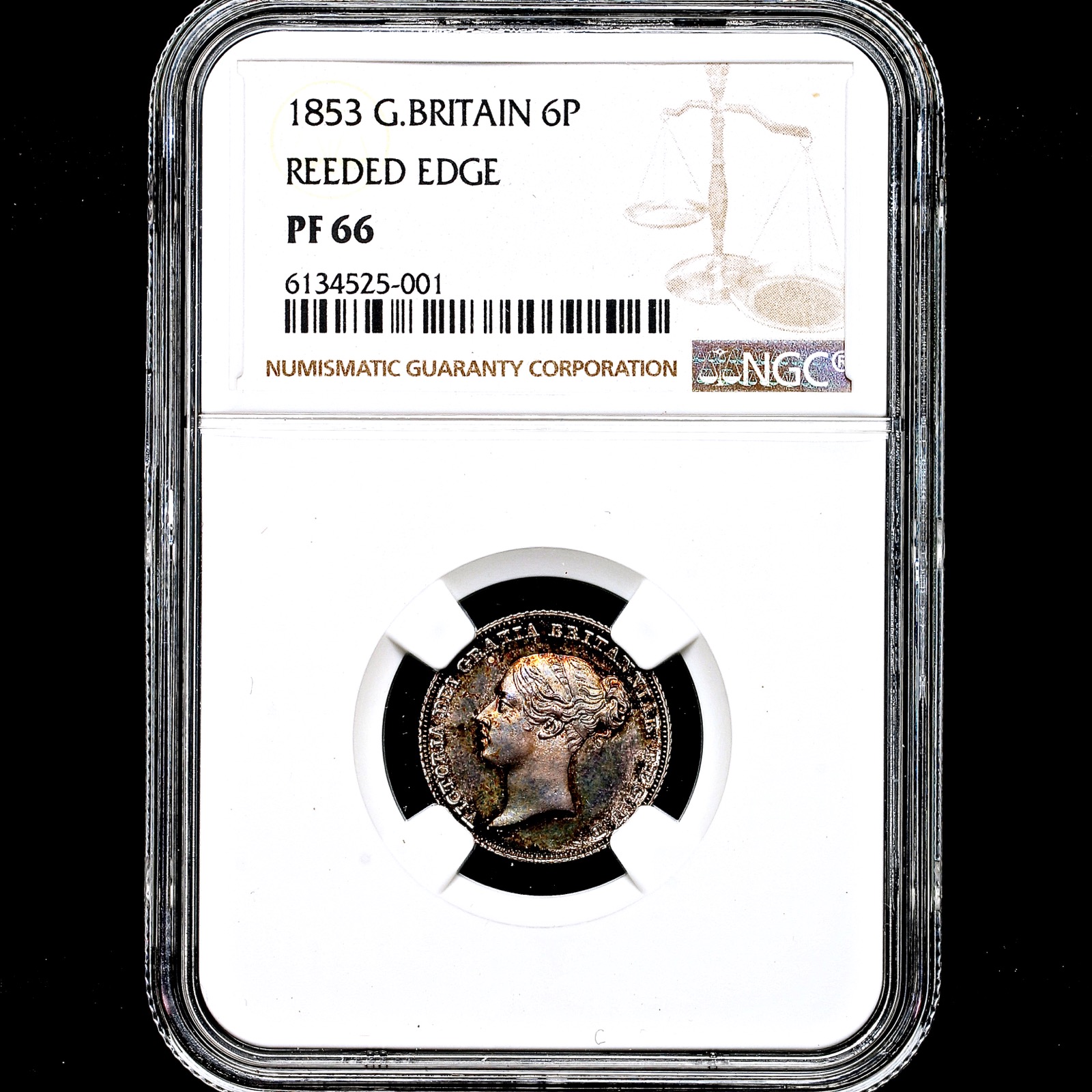 1853 Victoria Proof Sixpence - Jon Blyth